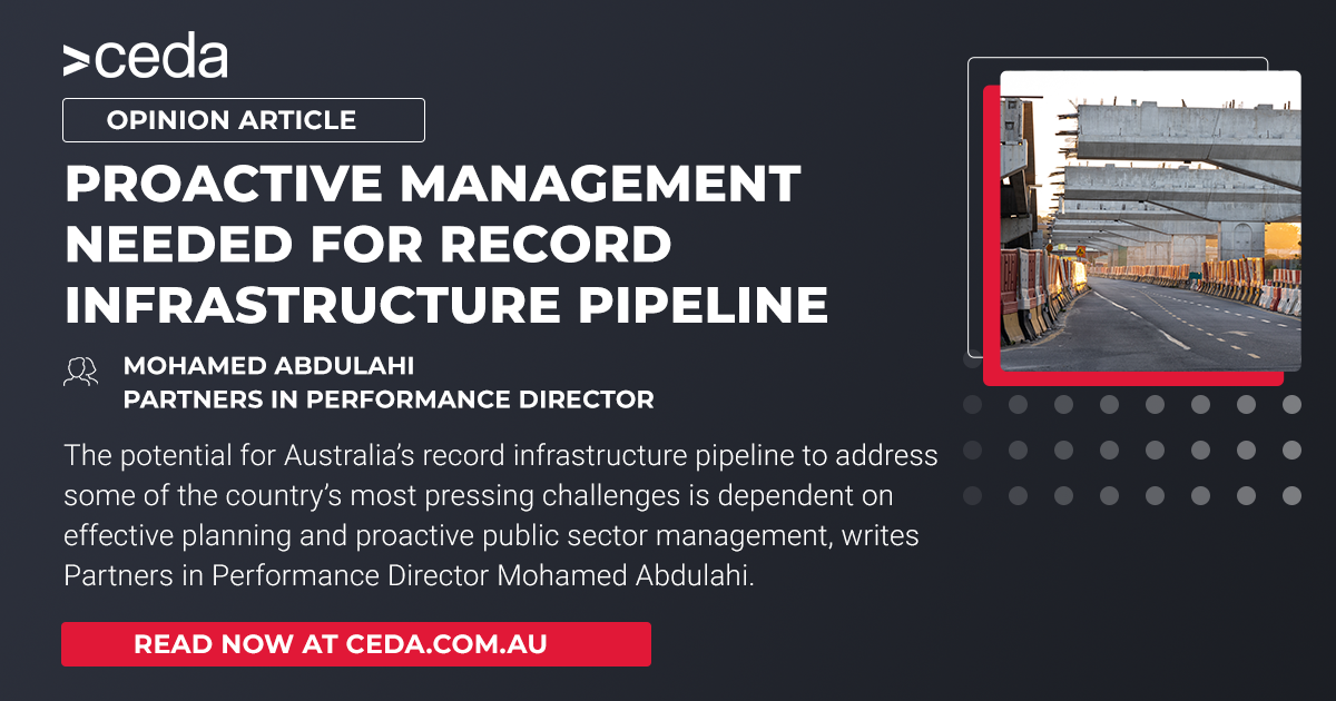 CEDA - Proactive management needed for record infrastructure pipeline